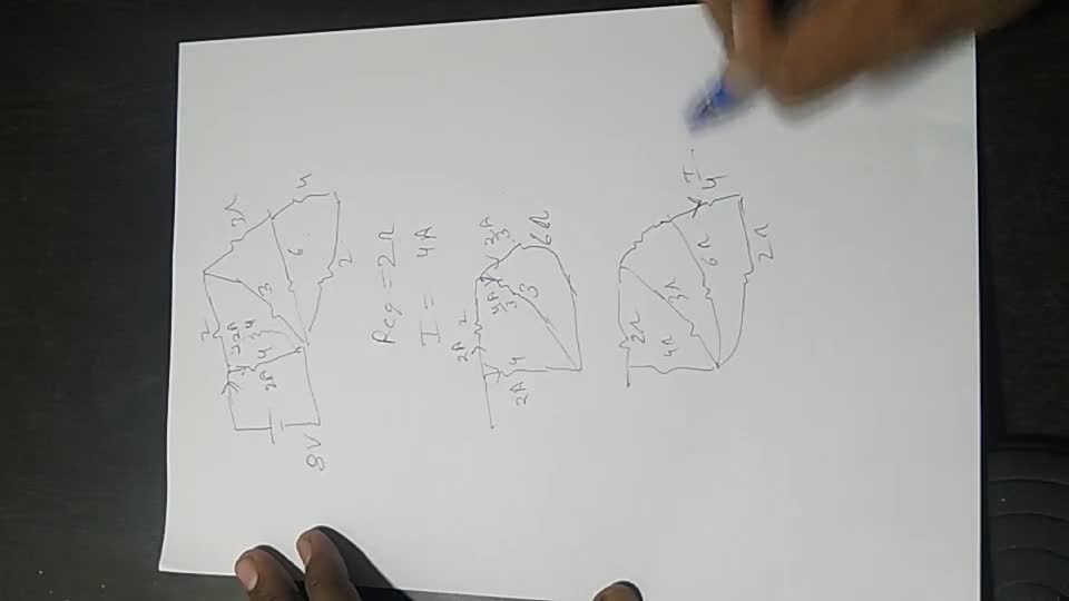 The current flowing through R2 is :JEE Main 2023 (11 Apr Shift 2)A 32