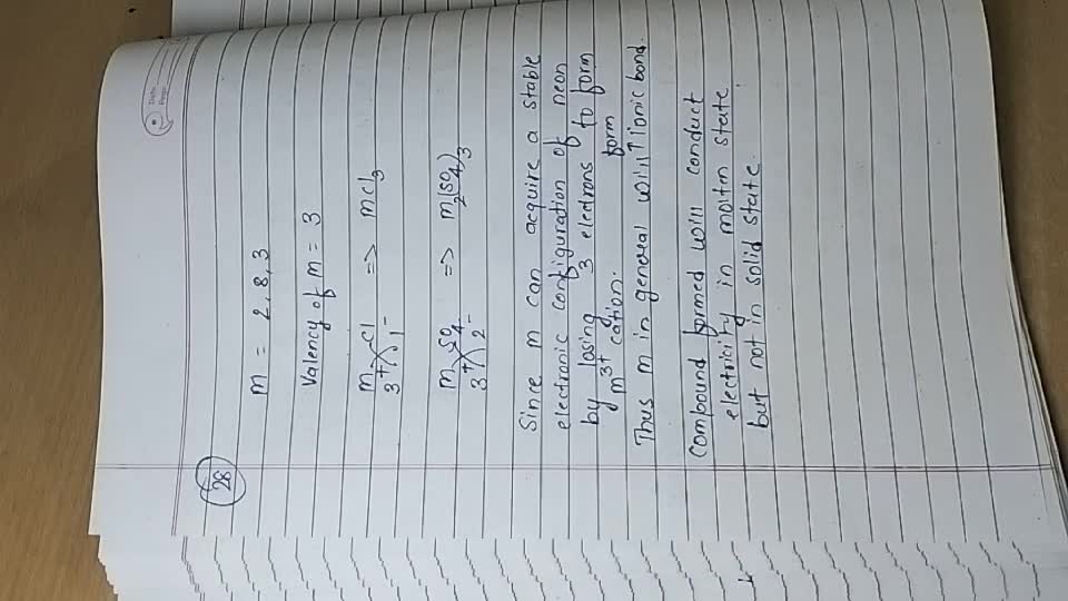 An element ' M ' with electronic configuration 2,8,3 combines separately