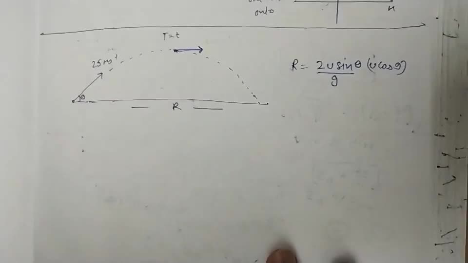 A Projectile Is Projected With Velocity Of 25 Mathrm{m} Mathrm{s} At