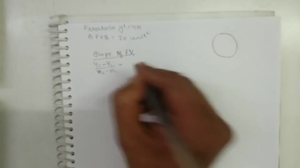 Let PQ be a chord of the parabola y2=4x. A circle drawn whth PQ as a diam..