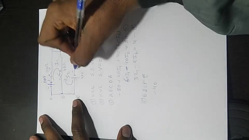 23 Using Kirchhoffs Rules Calculate The Current Through The 40Ω And 20Ω