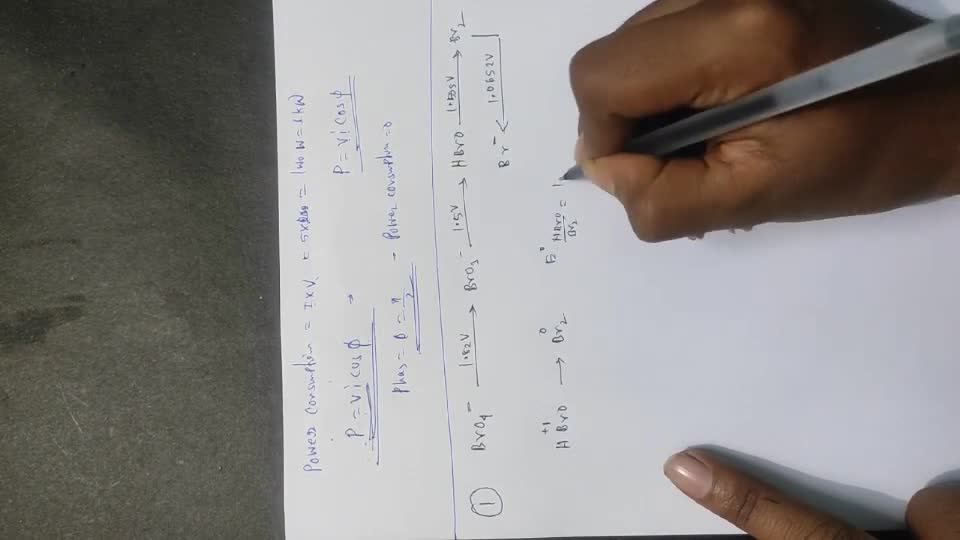 \mathrm{BrO}_{4}^{-} \stackrel{1.82 \mathrm{~V}}{\longrightarrow} \mathrm..