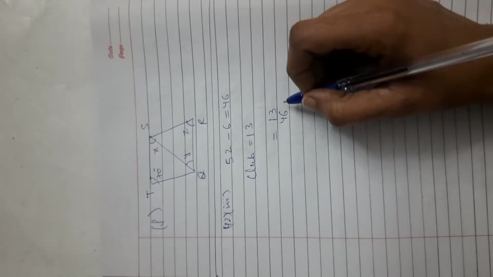 [CBSE 2017] 42. All red face cards are removed from a pack of playing car..