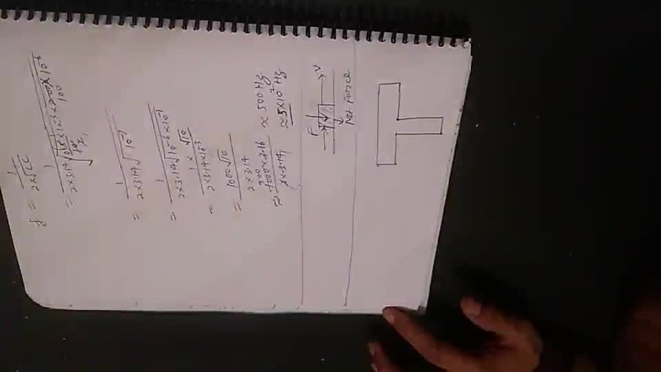 4. A T-shaped cross-section of heam as shown in fig. 4 is subjected to a