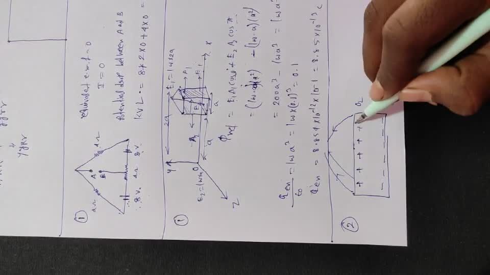 Q1. Define electric flux and write its SI unit. The electric field compon..