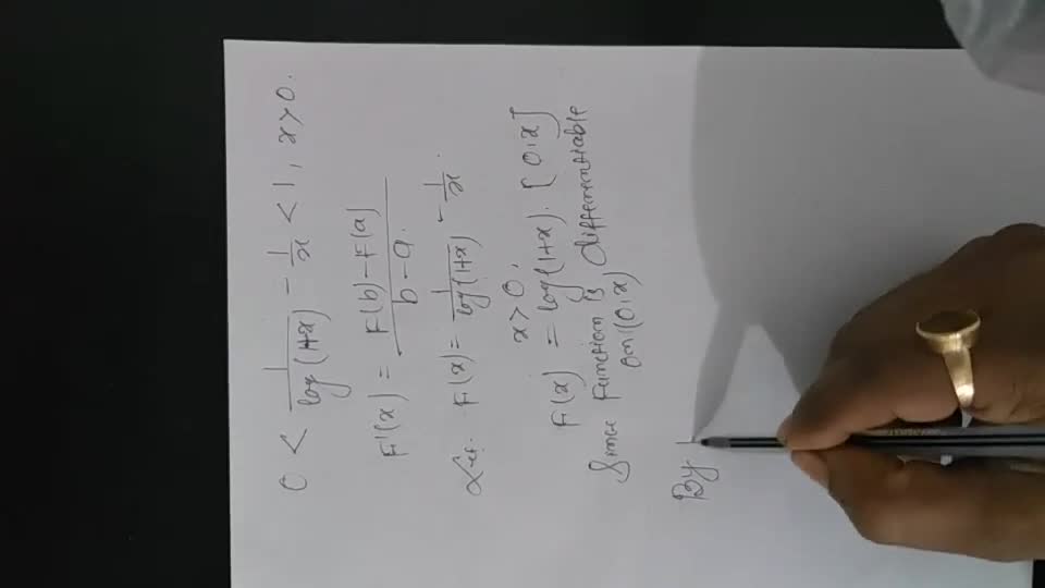7 Use Mean Value Theorem Prove That 00 Filo