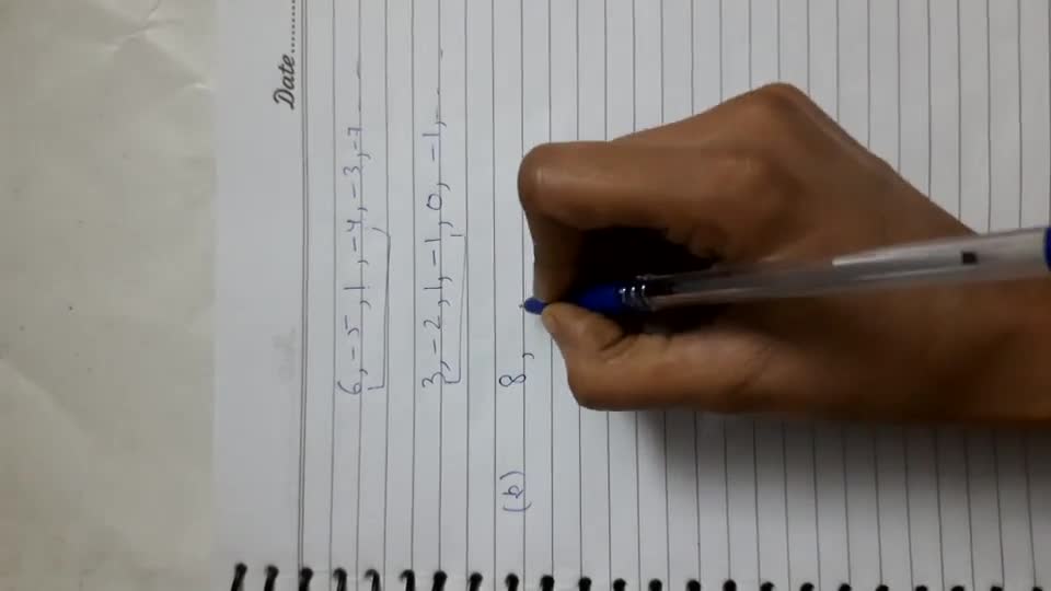 Start with a positive integer, then choose a negative integer. We'll use