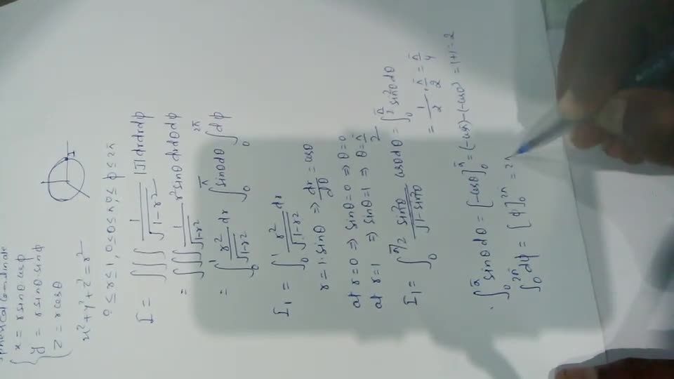 7 Unit-V :Triple Integration and its Applications:1Evaluate \iiint \frac{..