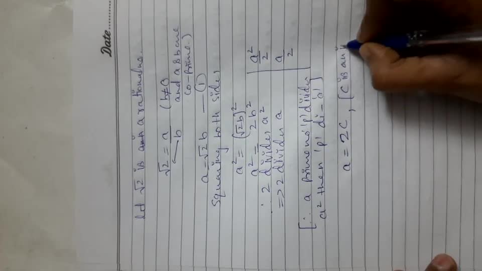 BASED ON BASIC CONCEPTS (BASIC)Type I On proving irrationality of number..