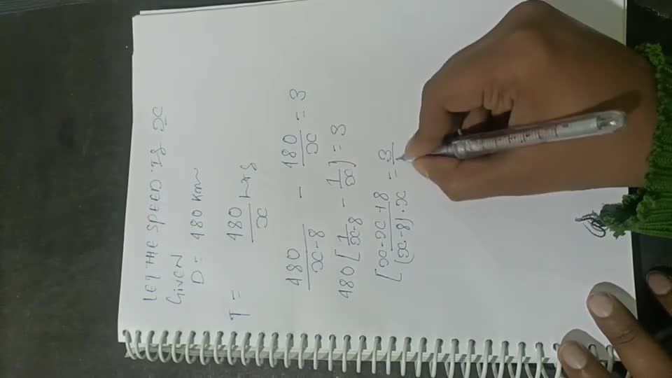 (iv) A train travels a distance of 480 km at a uniform speed. If the spee..