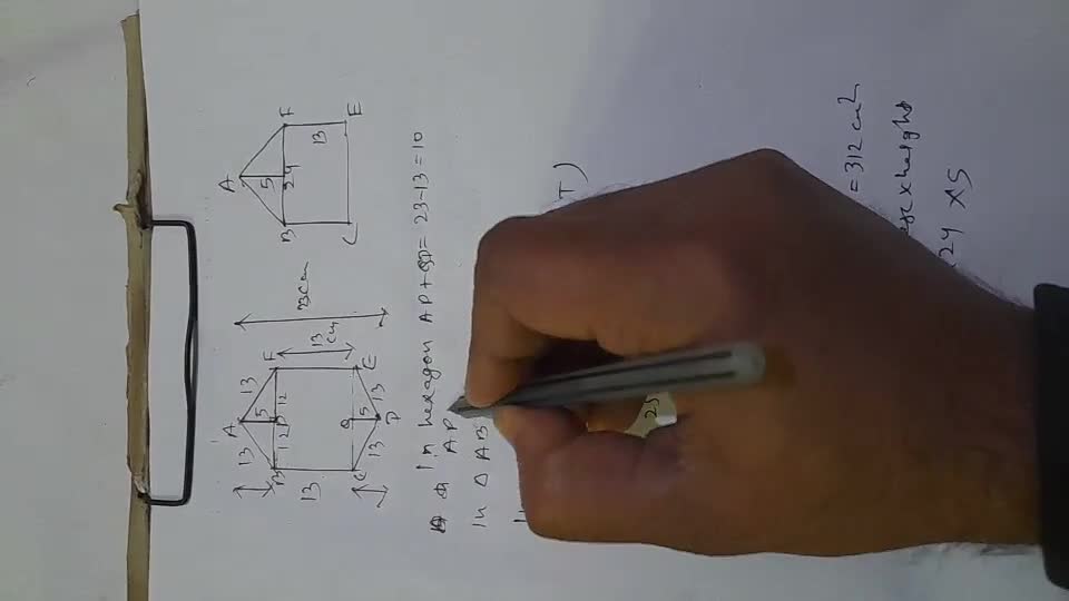 EXERCISE 15.4There is a regular hexagon shown in the figure below. Find