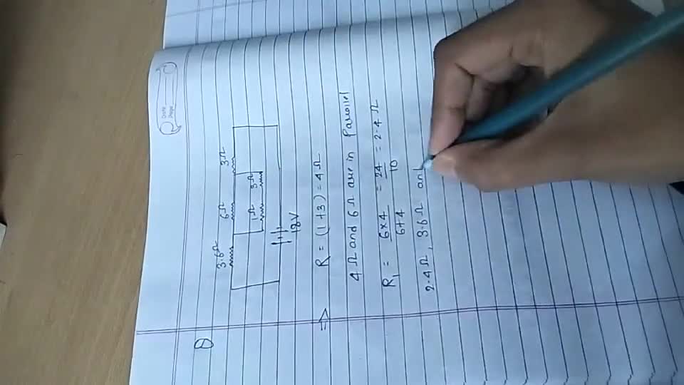 7. Shyam made one circuit for his Phroved in one of these two 3Ω, one 1Ω,..