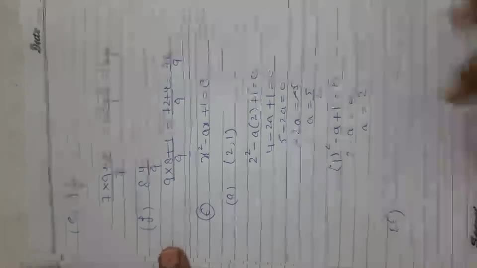 For what values of ' a ', does the quadratic equation x2−ax+1=0 not have