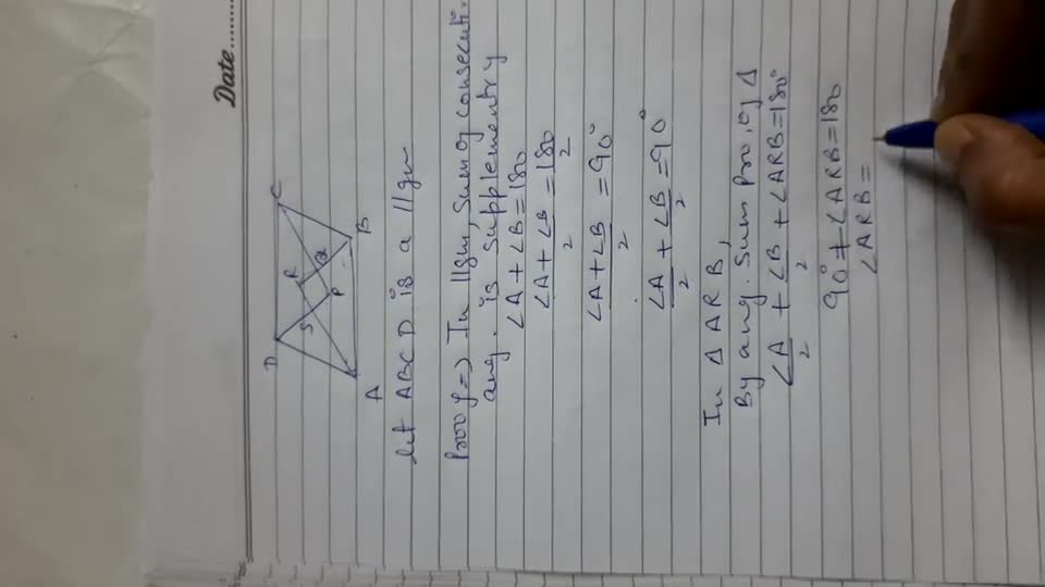 [Solved] Show that the bisectors of angles of a parallelogram form a rect..