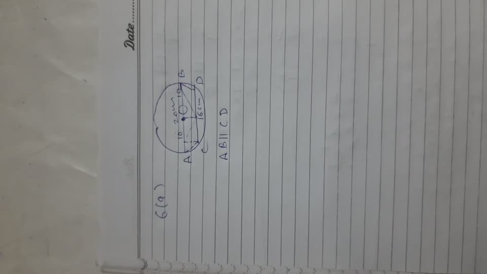 Creative section - A6. a) In the figure alongside, O is the centre of a