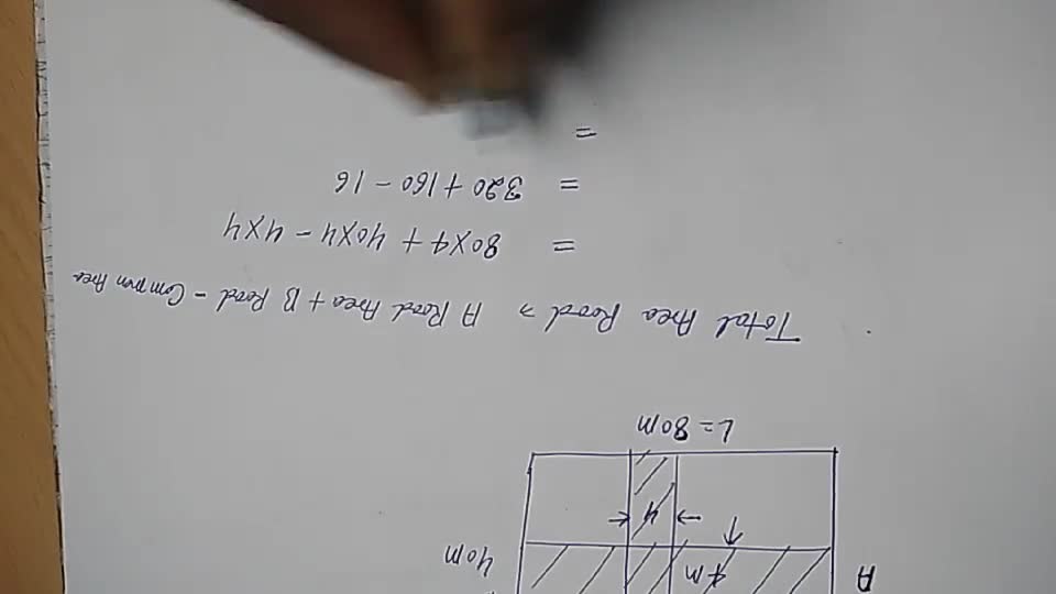 8. A rectangular field of a length and width of 80 m and 40 m respectivel..