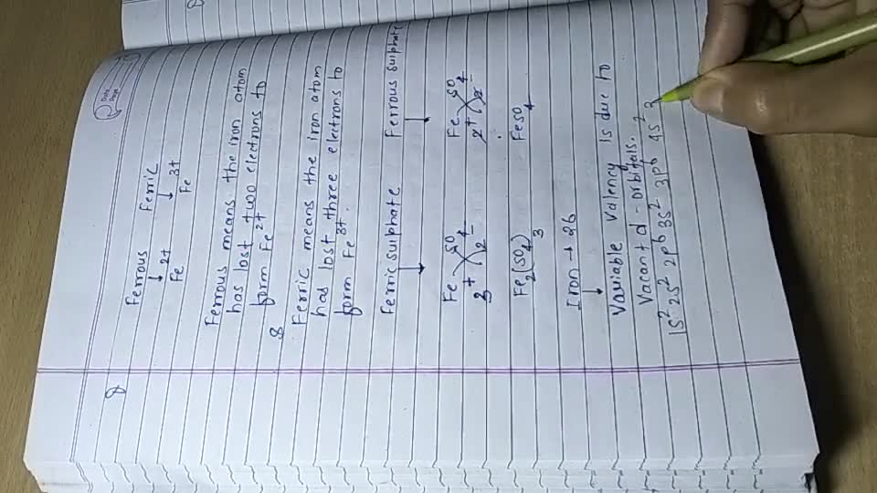 Difference between Ferrous and Ferric | Filo