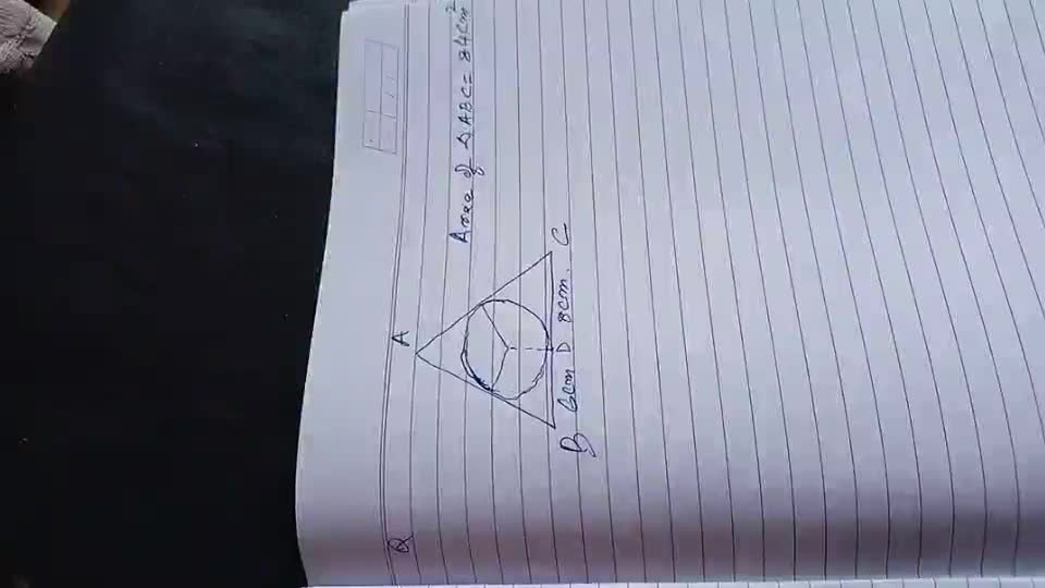 2ORIf Fig. 3, a triangle ABC is drawn circumscribe a circle of radius 4..