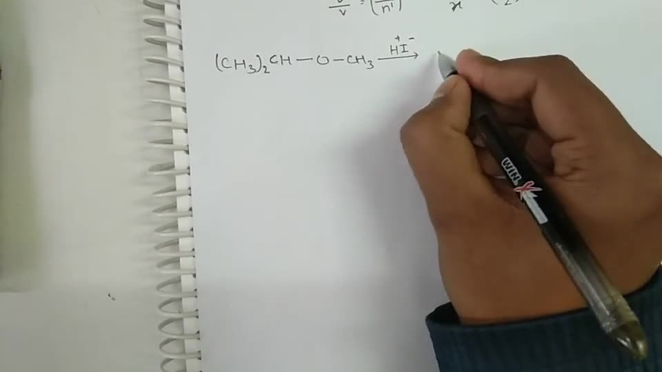 \left(\mathrm{CH}{3}\right){2} \mathrm{CH}-\mathrm{O}-\mathrm{CH}_{3} whe..