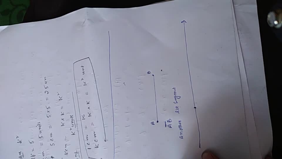 Draw any lone segment AB. Without measuring construct another line segmen..