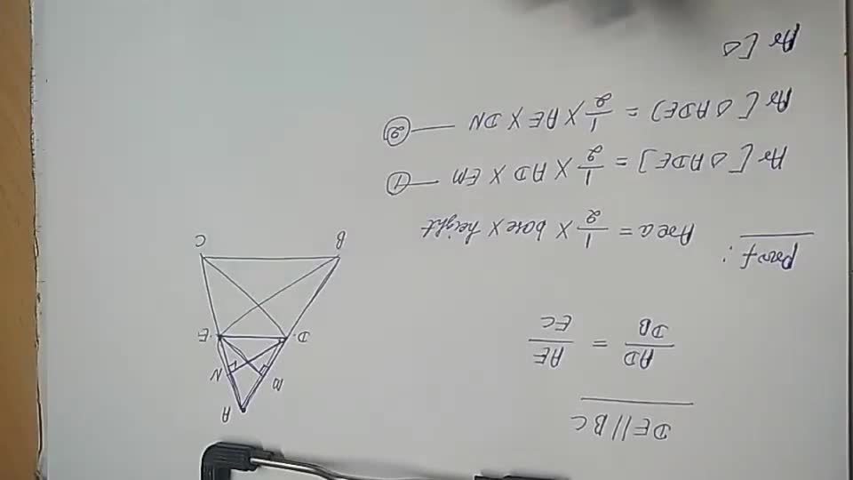the Basic Proportionality Theorem (now know as the Thales Theorem) for th..