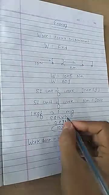 EnergySYNOPSISWhen we are pushing a wall we are not doing any work as