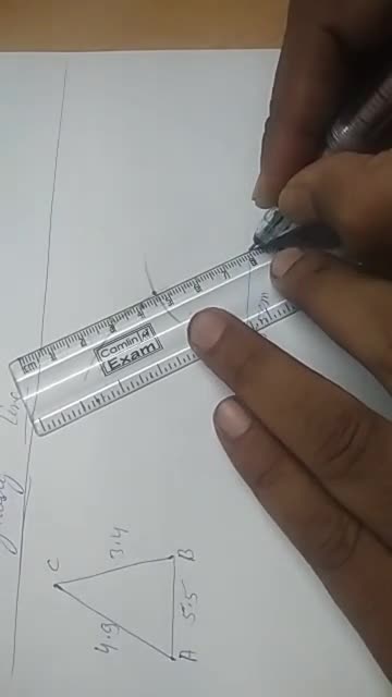 1. Using ruler and compasses, construct:(i) a triangle ABC in which AB=5..