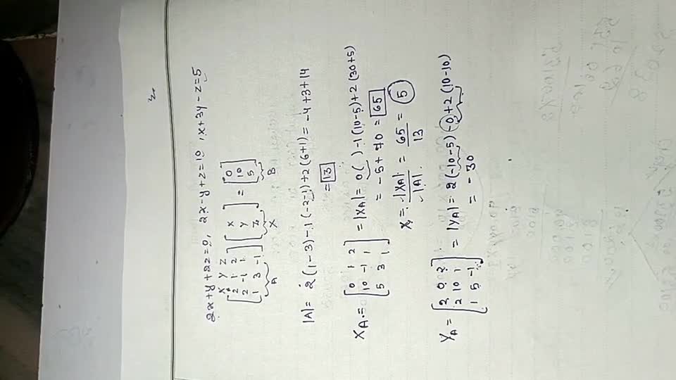 Please explain linear equation using matrices | Filo