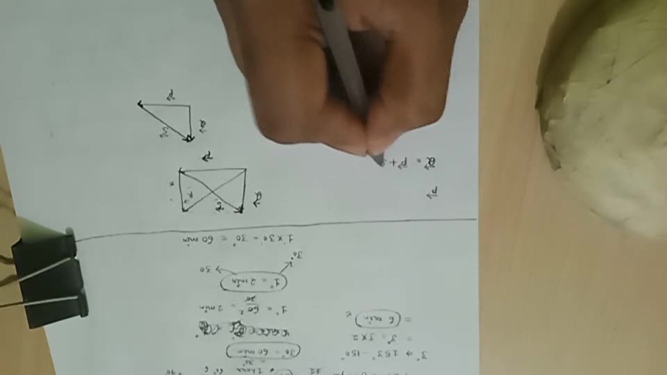 Q. 15 Two vectors P&Q are arranged in such a way that they form adjacent..