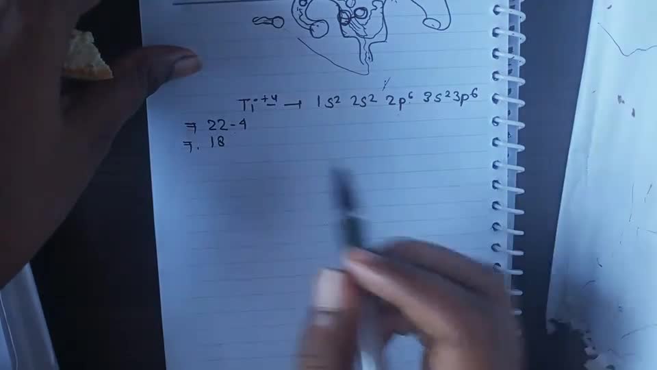 Write an electronic configuration of ion(1) Ti4+ | Filo