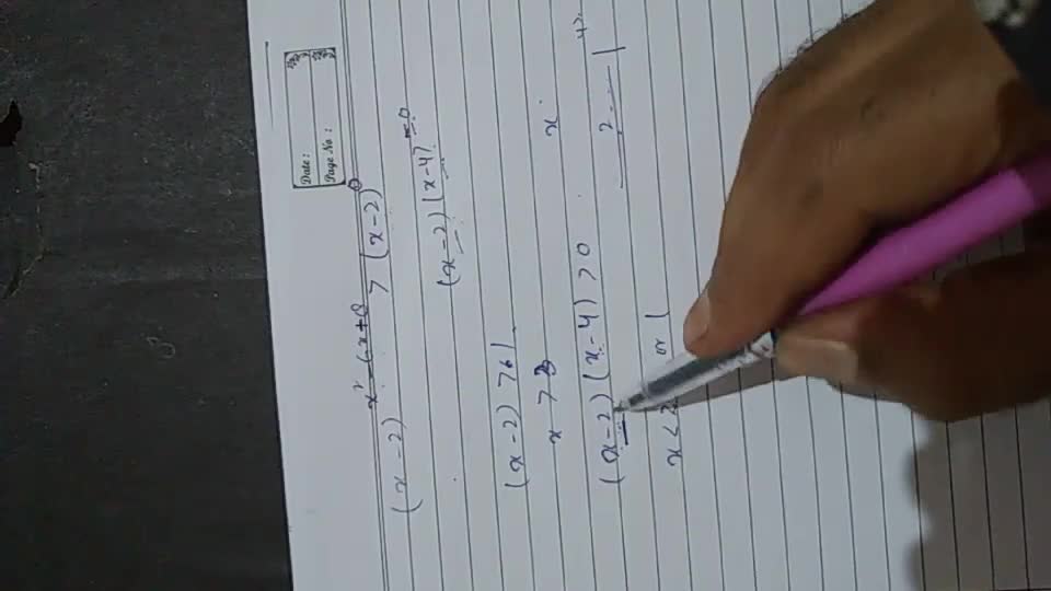 ILLUSTRATIONFind the smallest integral value of x satisfying (x−2)x2−6x+..