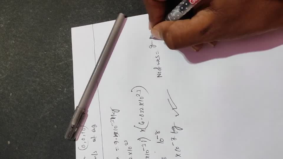 Calculate mass of 1mole electron | Filo