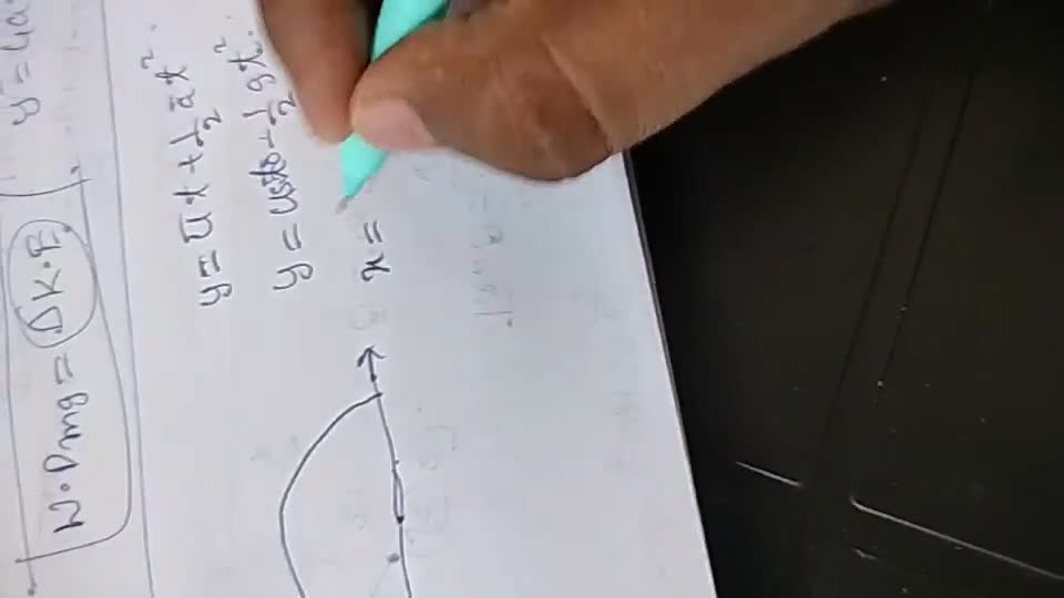 3. Trajectsy of a particle projected ai ari angle from earth surtace with..
