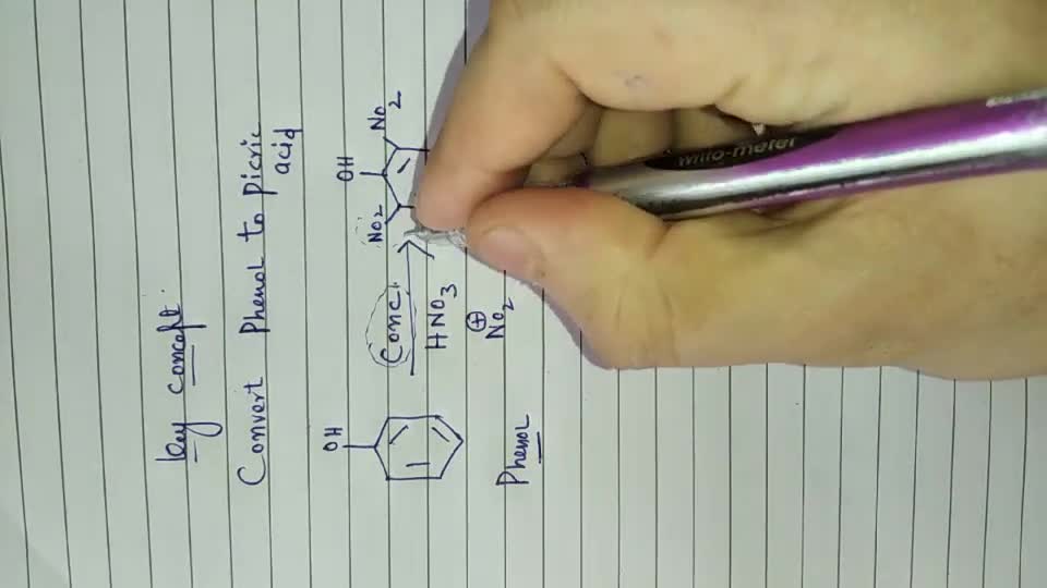 6. Phenol to Picric acid7. Phenal to salicyclic acid8. Phenol to Asilin..