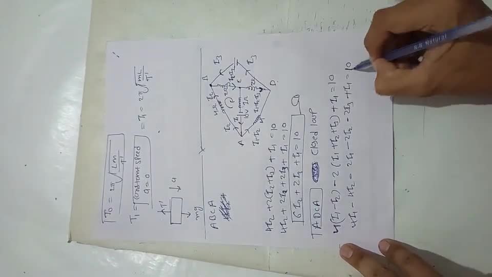 Figure for Qn. No 24 (b) Determine the current in branches AB,AC and BC o..