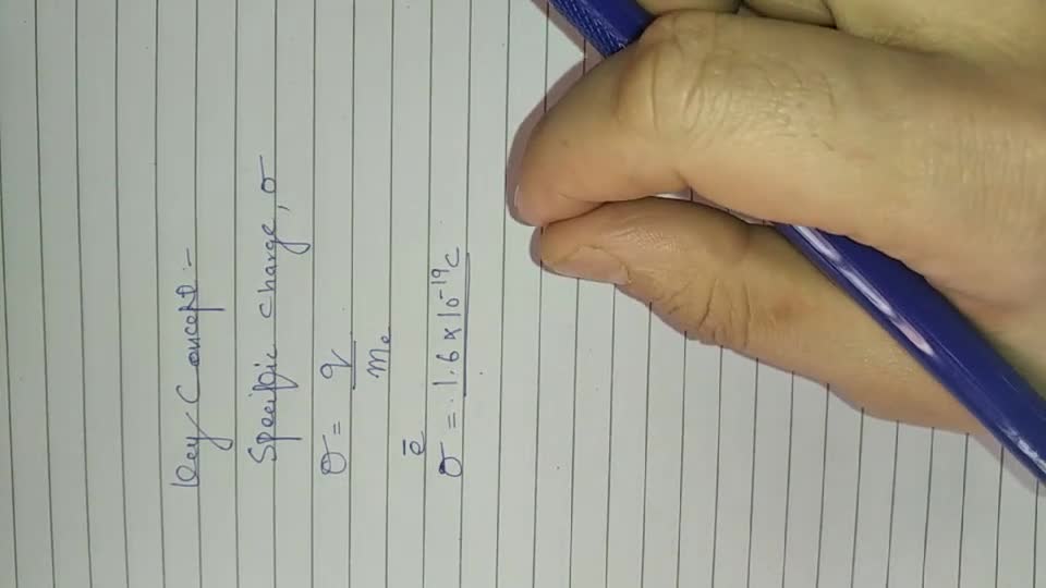 Sir please explain specific charge and i have doubt in the specific charg..