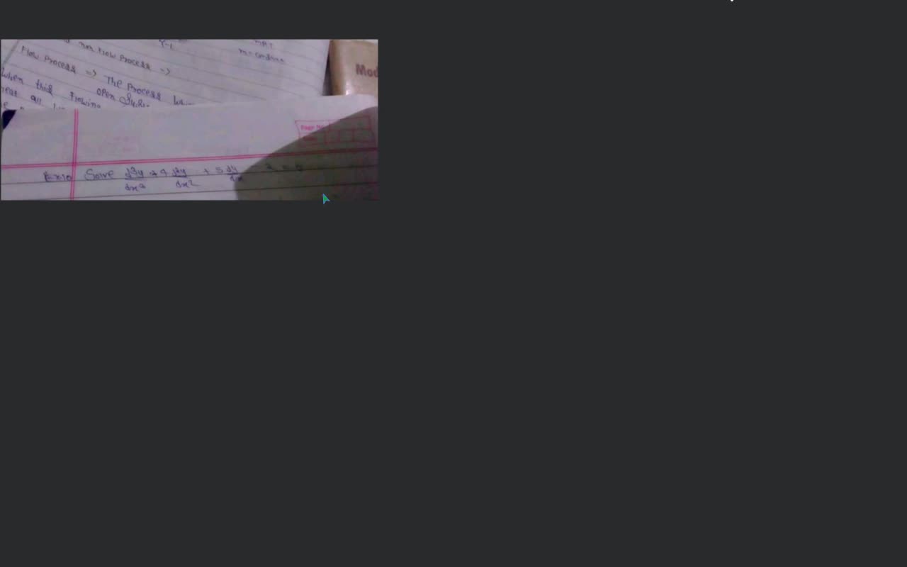 FlowH Process hon trow Braces ⇒MRT Peat 911 ,F10 0Ex. 10 Solve dx2d..