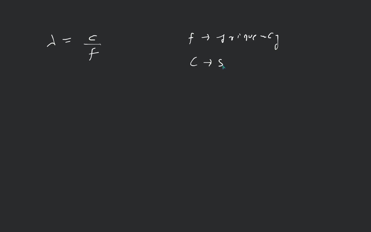 Dimensionally wavelength is equal to (symbols have usual meanings) | Filo