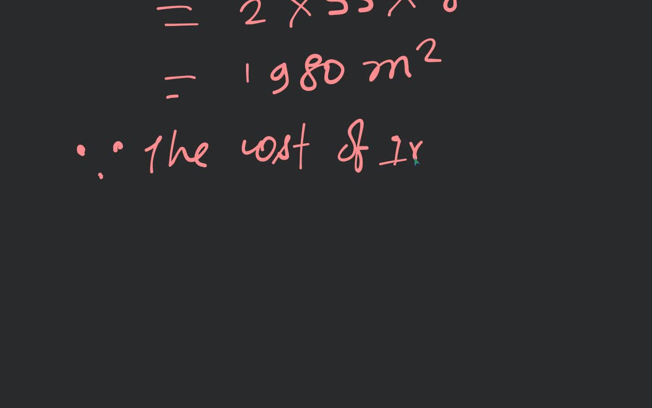 The length breadth and height of a painting are 30 25 and 18 meters respe..