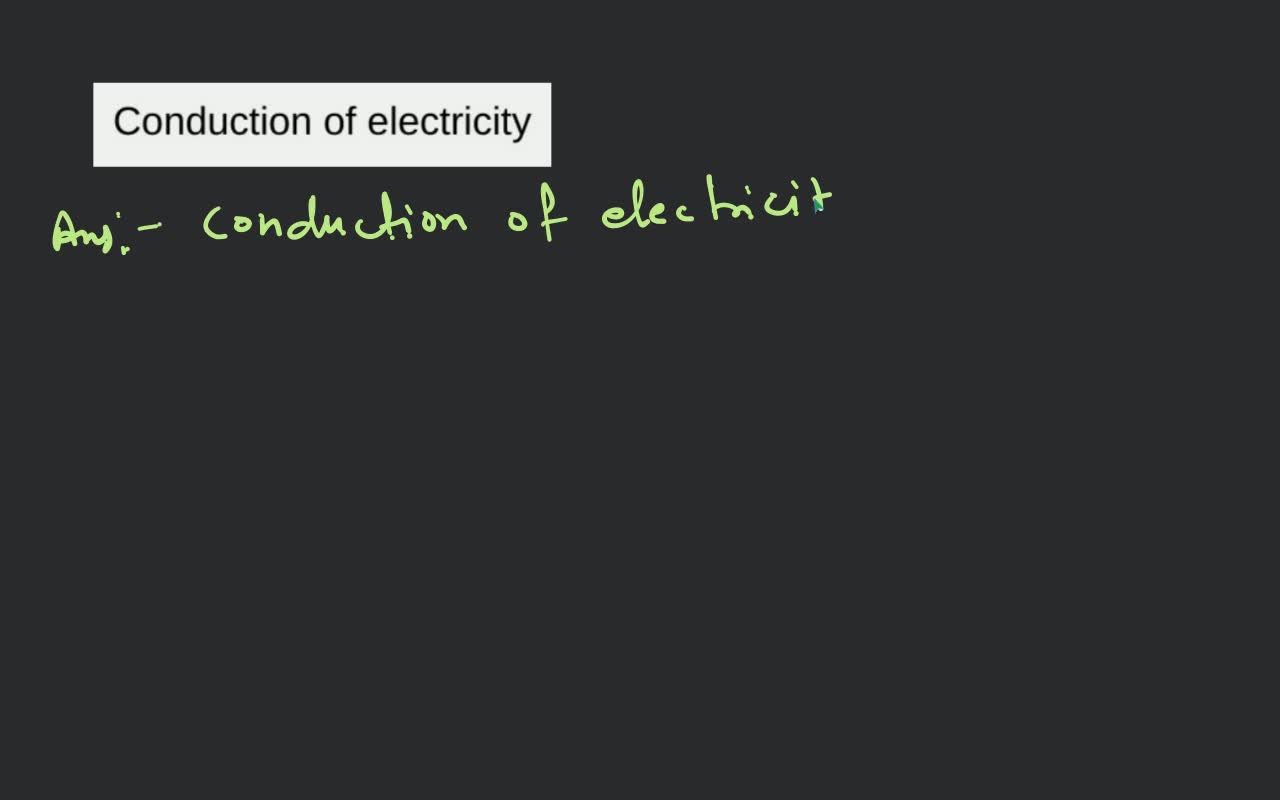 Conduction of electricity | Filo