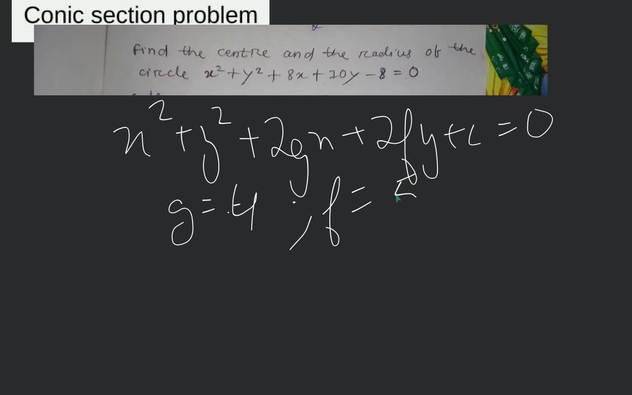 Conic section problem | Filo