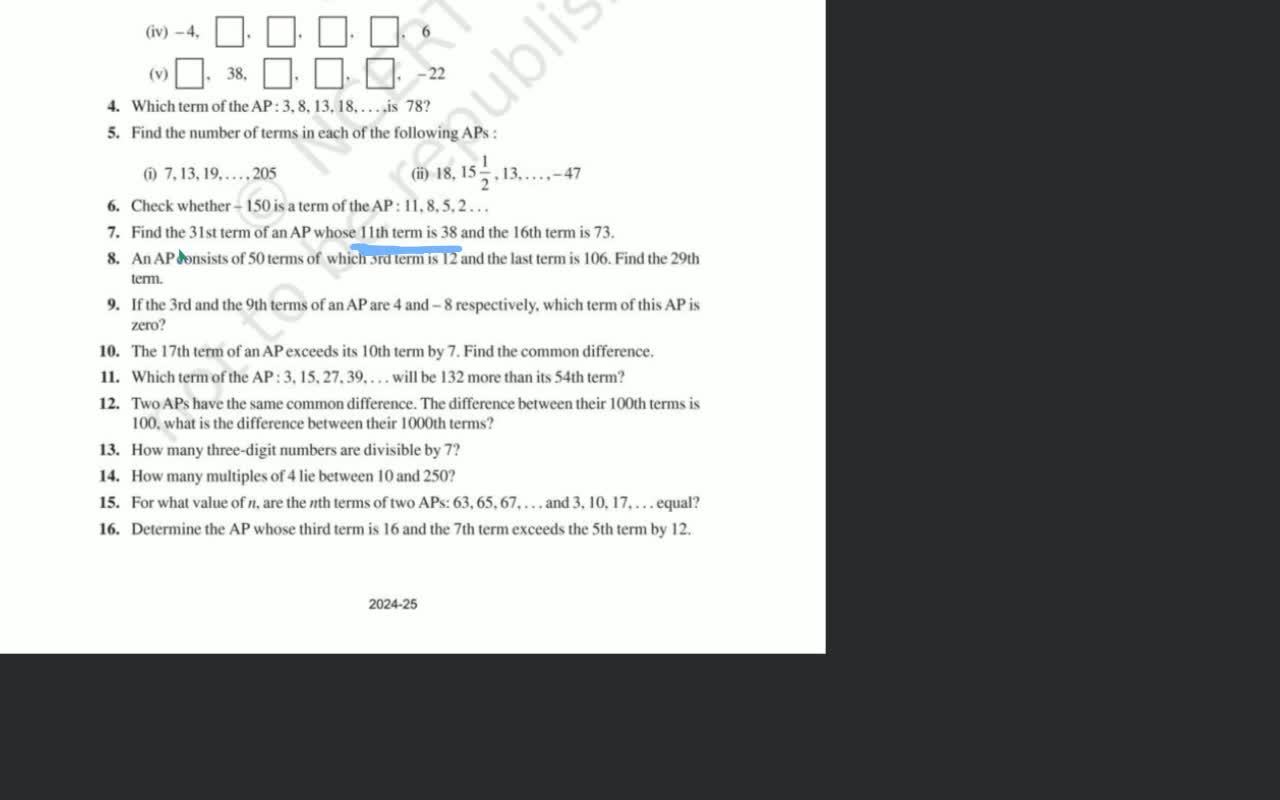 What is an and nth term of AP | Filo