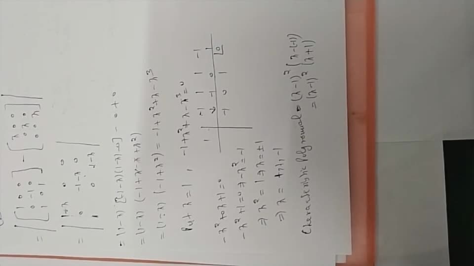 (b) If a matrix A=⎣⎡ 101 0−10 001 ⎦⎤ , find the matrix. A32, using Cayley..