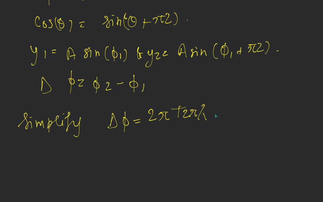 Equation-1Equation-2Phase difference1=I0 sin(θ+π/3)1=I0 sin(θ−π/6)ϕ=∣∣ (θ..