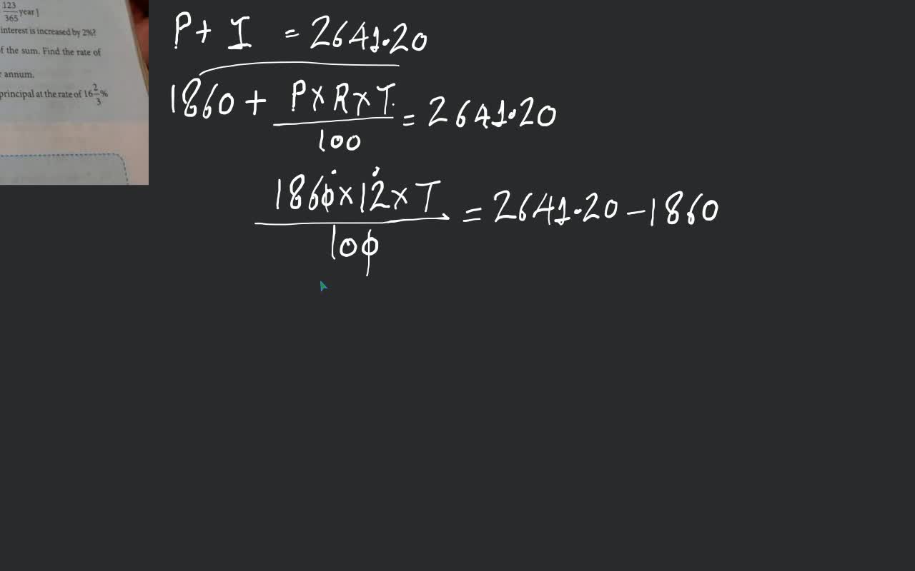 Find each missing value.1. L if P=₹800,R=5% p.a., T=2 yearsSelf Practic..