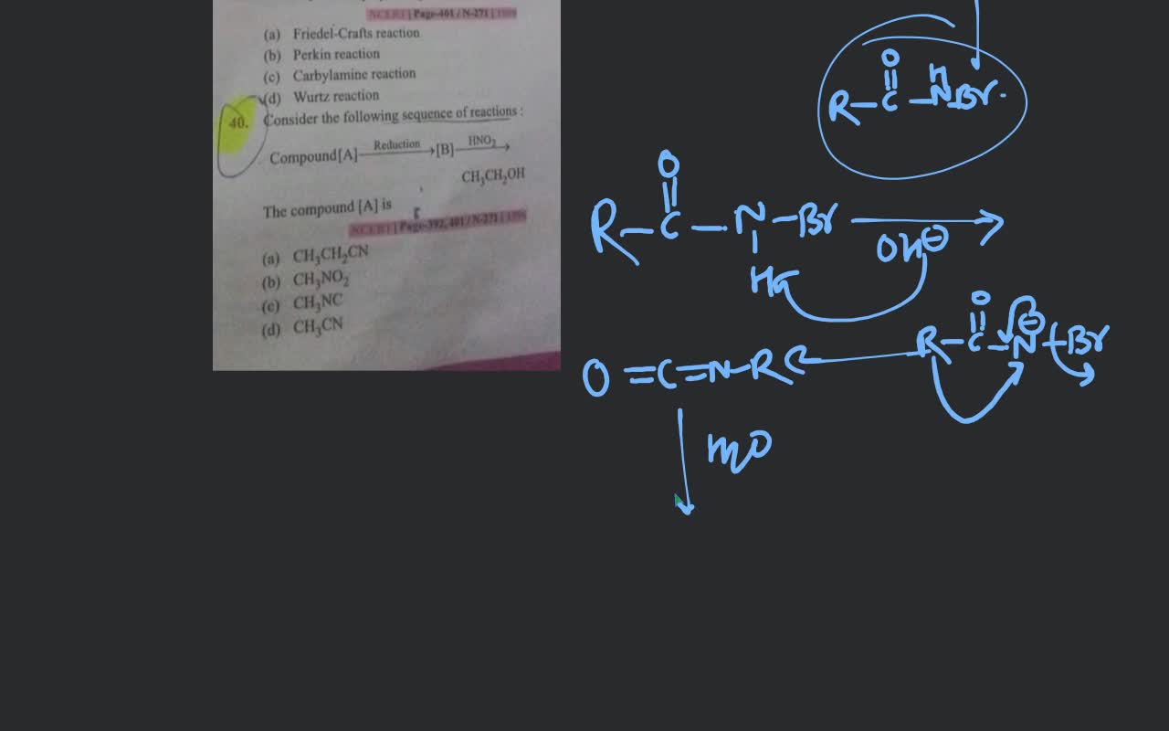 An isocyanide is prepared by NCERTIPag--01/N-27TIGM | Filo