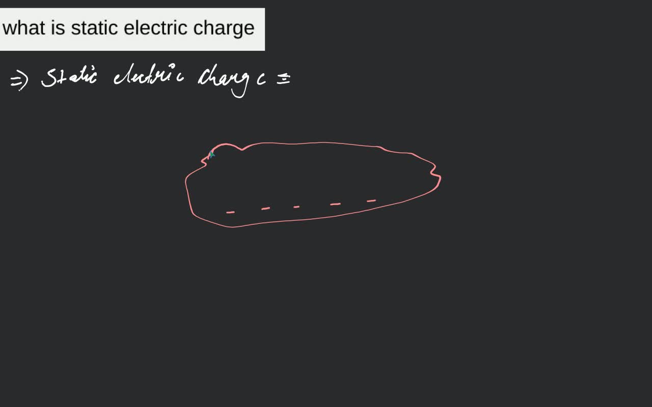what is static electric charge | Filo