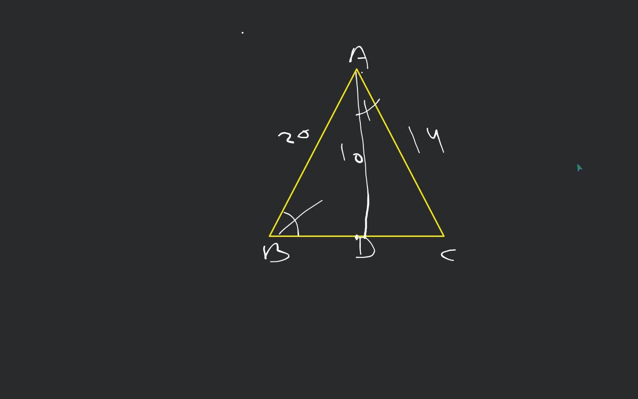 In ABC,D is a point on BC such that angle ABC= angle CAD , AB=20 cm,AD=1..