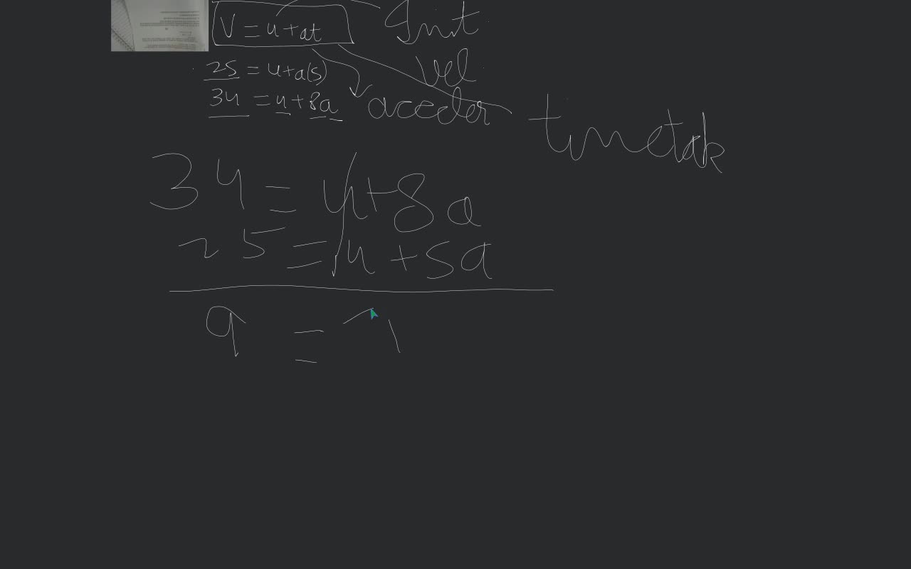 An Object Is Moving With A Uniform Acceleration Its Velocity After 5 S I