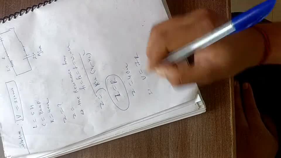 A Series Lcr Circuit Connected To A Variable Frequency 230 V Source L